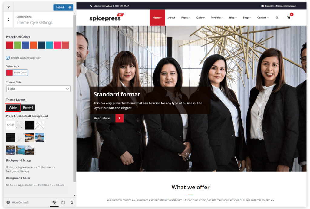 How to customize the Theme Style Setting – Spicethemes Help Center