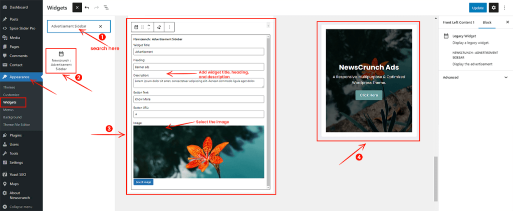 Widgets – Spicethemes Help Center