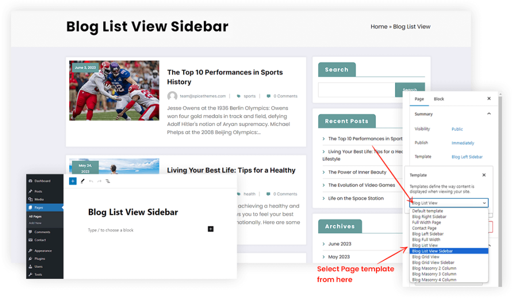 Page Templates – Spicethemes Help Center